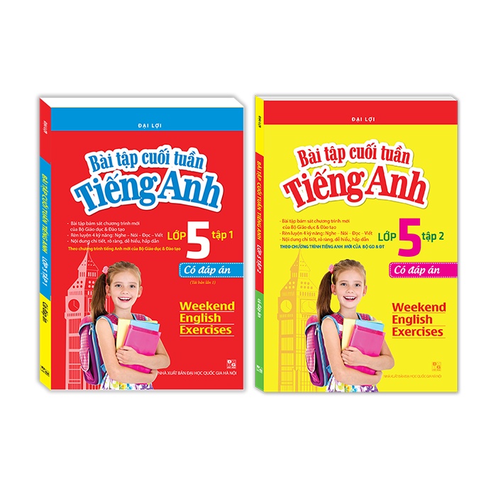 Sách - Combo 2c Bài tập cuối tuần tiếng Anh lớp 5 | Shopee Việt Nam