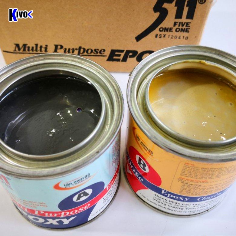 Keo AB Epoxy 511 dán đá dán nhựa dán gỗ dán kim loại 675gr / 1.3kg | Shopee Việt Nam