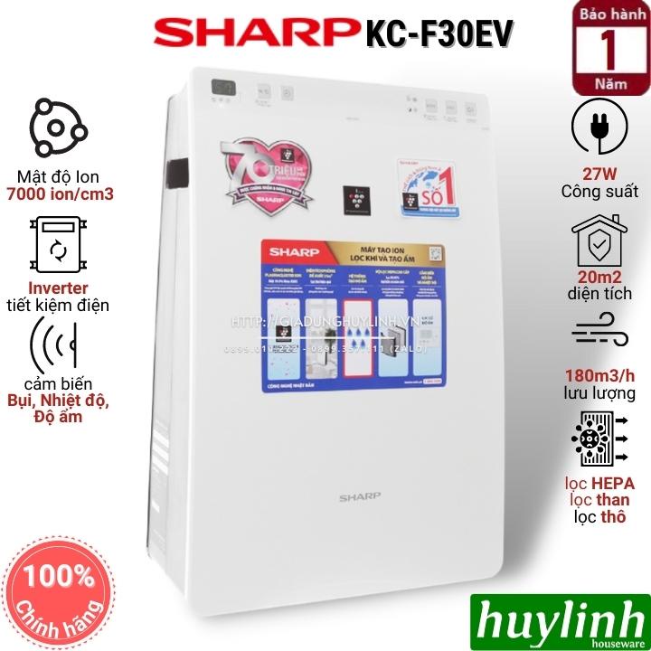 Máy lọc không khí và tạo ẩm Sharp KC-F30EV-W - [15 - 20m2] | Shopee Việt Nam