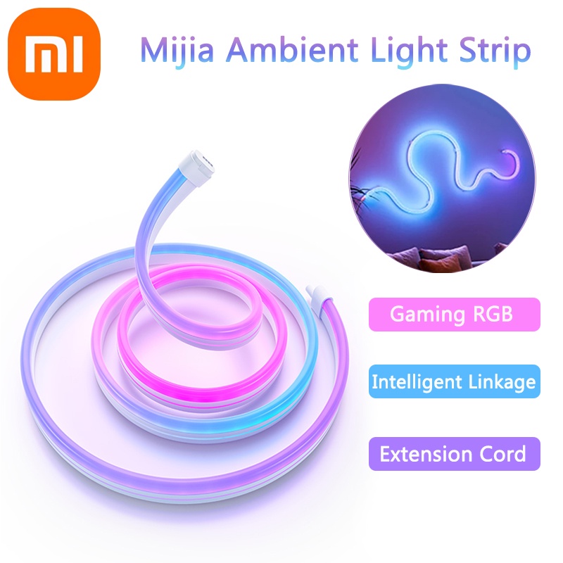 Dây Đèn Led Xiaomi Mijia Dài 1m Nhiều Màu Sắc RGB PC TV | Shopee Việt Nam