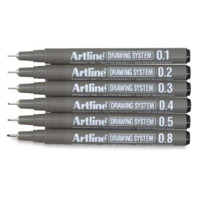 Bút vẽ kĩ thuật Artline Drawing System EK-232 kích thước 0.05mm - 0.8mm ...