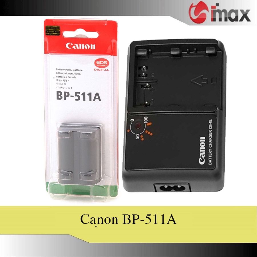 Bộ 01 pin Canon BP-511A + 01 sạc Canon CB - 5L - Hàng nhập khẩu ...