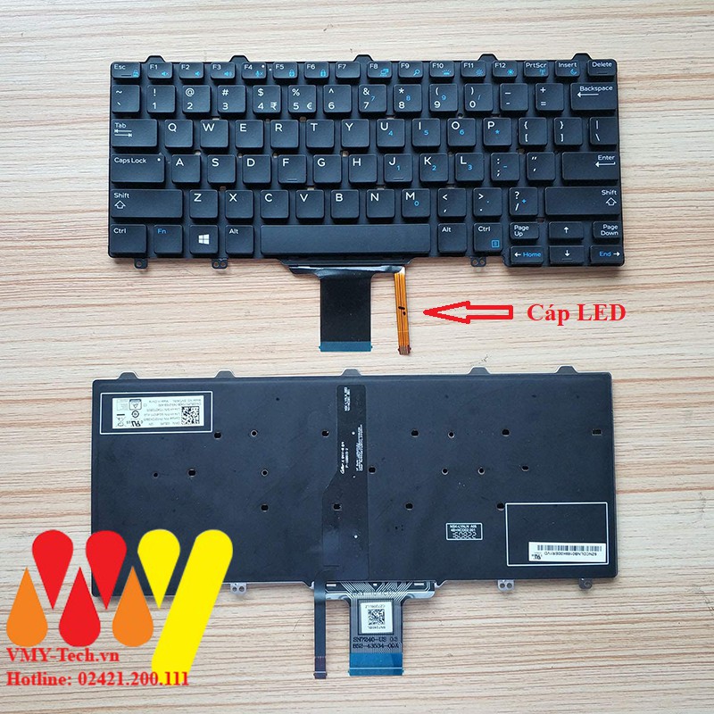 Bàn phím Dell Latitude E7250 E7270 5270 7275 E5250 XPS 9250 Keyboard ...