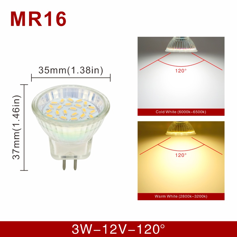 Bóng Đèn LED COB 12V 220V MR16 GU10 GU5.3 3W 5W 24 / 120 Độ Ánh Sáng ...