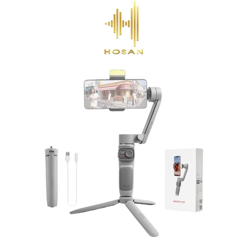 Combo Gimbal HOSAN Zhiyun Smooth Q3 - Tay cầm chống rung cho điện thoại trang bị đèn LED ...