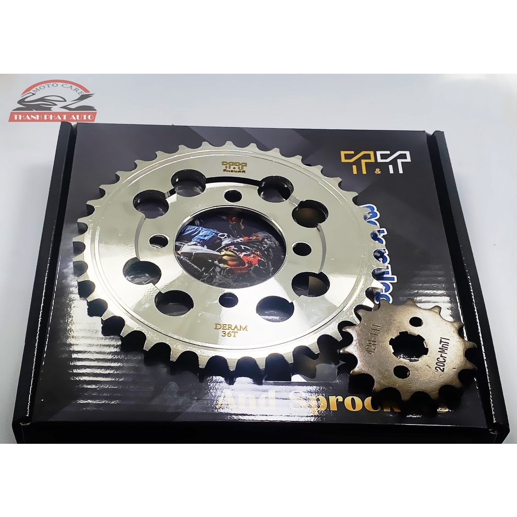 Bộ Nhông Sên Dĩa Dream, Wave nhỏ, 36T-14T-106L motorcylce chain and ...
