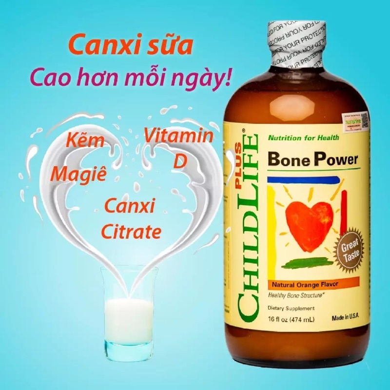 Canxi BONE POWER - giúp xương chắc khoẻ và phát triển chiều cao của trẻ ...