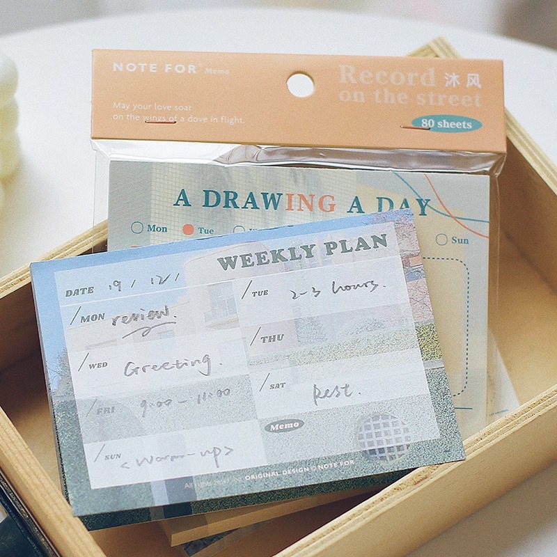 Giấy note ghi chú NOTE FOR 80 tờ hình chữ nhật chủ đề phong cảnh daily ...