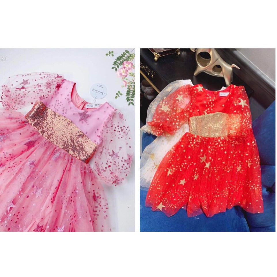 VÁY VOAN KIM SA LẤP LÁNH CỦA SOFIA CHO BÉ GÁI - CỐM KIDS NT. | Shopee ...