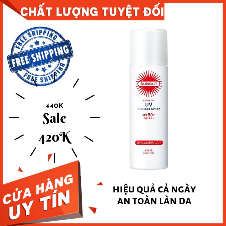 Xịt chống nắng Kose' Cosmeport Suncut UV Protect Spray | Shopee Việt Nam