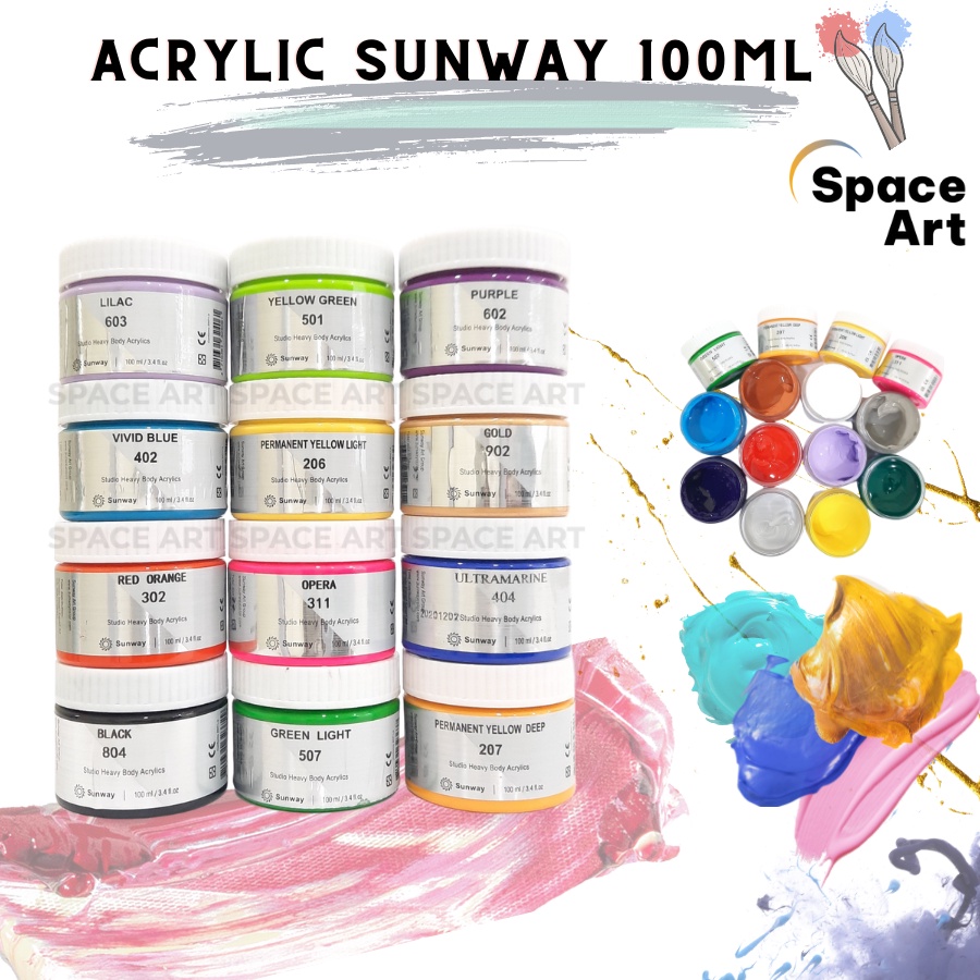 Màu Acrylic SUNWAY Đài Loan 100ml vẽ tường, áo | Shopee Việt Nam