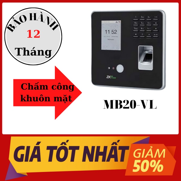 MÁY CHẤM CÔNG KHUÔN MẶT ZKTeco MB20-VL tích hợp kiểm soát cửa tốt, hàng ...