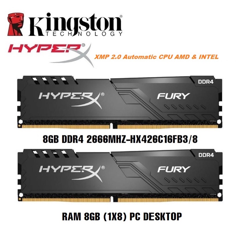 Ram PC HyperX Fury 8GB 2666MHz DDR4 Chính Hãng - Bảo hành 36 tháng 1 ...