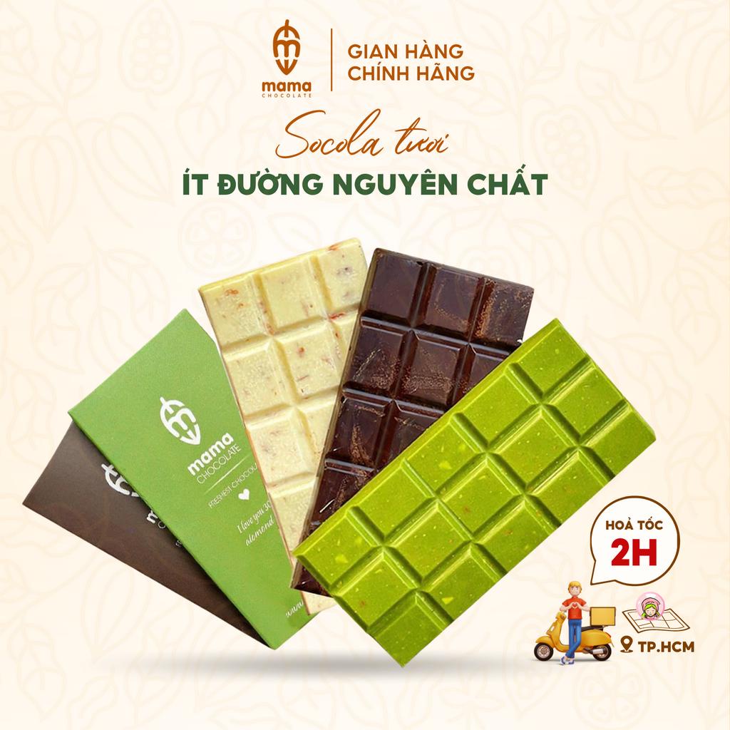 Socola Thanh Nguyên Chất Mama Chocolate Đủ Vị 1 thanh 50gr | Shopee ...