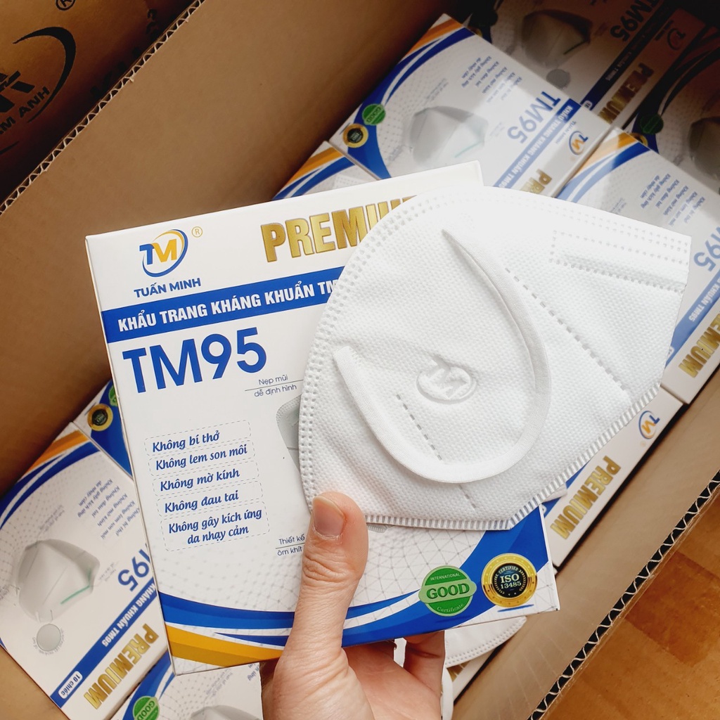 Hộp 10 Cái Khẩu Trang N95 Không Van - Khẩu Trang Y Tế 5 Lớp - N95 Kháng Khuẩn chống bụi mịn ...