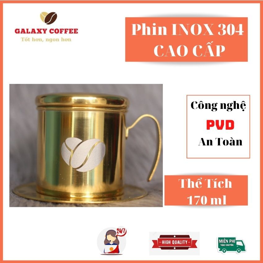 Phin Pha Cà Phê Inox 304 GOLD Sang Chảnh Công Nghệ PVD 25g Phin Pha Cafe Inox Galaxy Coffee ...