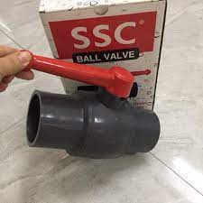 Khóa van bi phi 90 ssc và phi 60, khóa van pvc 60 và 90 tay cam ,tay đỏ ...