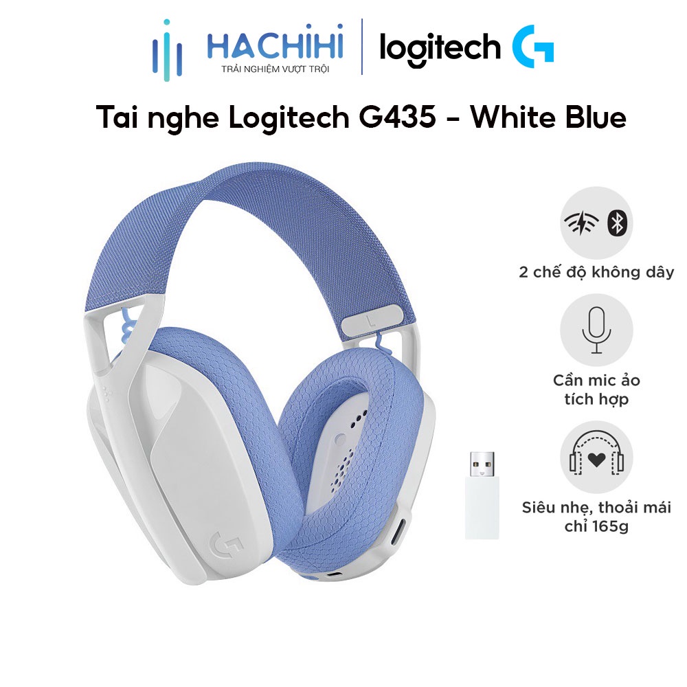 Tai nghe Logitech G435 - White Blue G435-WHT | Shopee Việt Nam