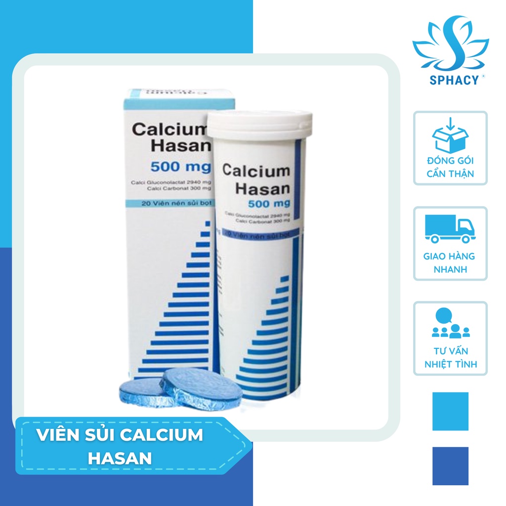 Viên Sủi Calcium Hasan Bổ Sung Canxi Ngăn Ngừa Nguy Cơ Loãng Xương ...