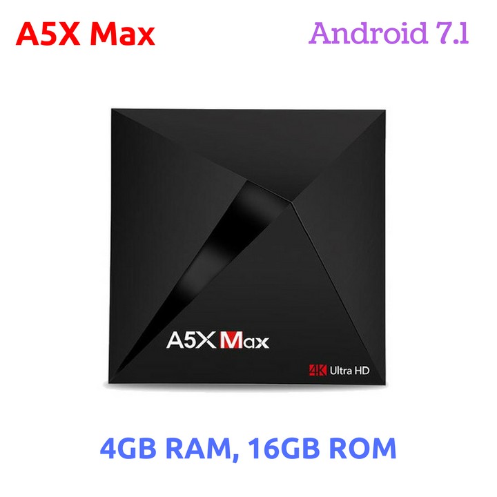 Android TV box chính hãng A5X Max - 4GB RAM, 16GB ROM, Android 7.1 ...