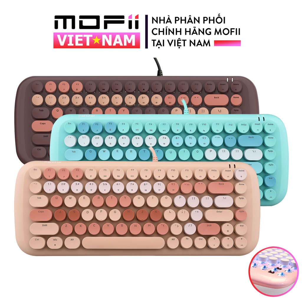 Bàn phím Cơ Blue Switch MOFII CANDY M CHÍNH HÃNG Đa tương thích WINDOWS và MACOS | Shopee Việt Nam