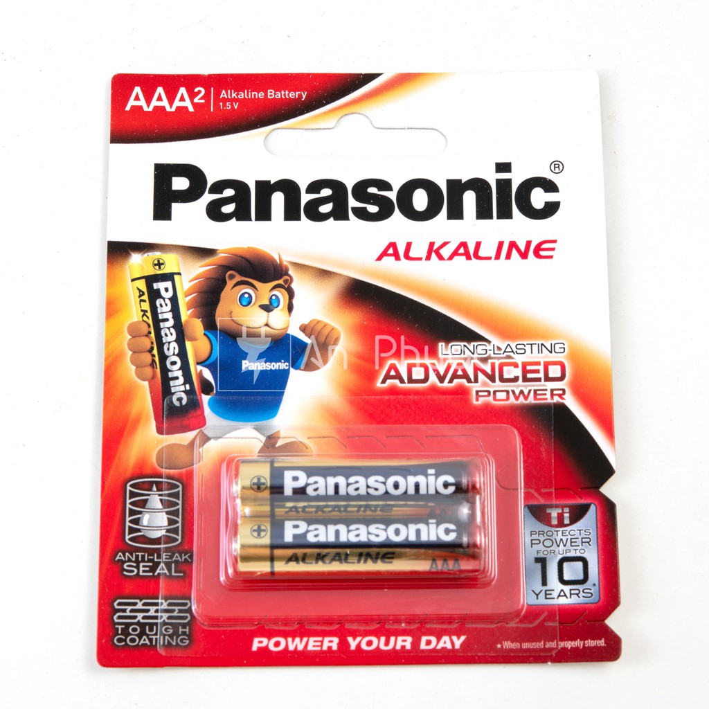 Pin tiểu đũa AAA Panasonic Alkaline LR03 - LR03T/2B (size nhỏ, vỉ 2 ...