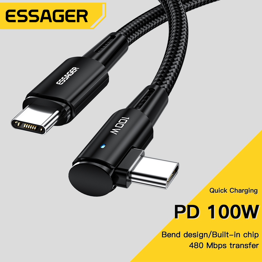 Essager Dây Cáp Sạc Nhanh 60w / 100w usb c Sang type c qc4.0 pd30w Cho xiaomi 10 pro huawei ...