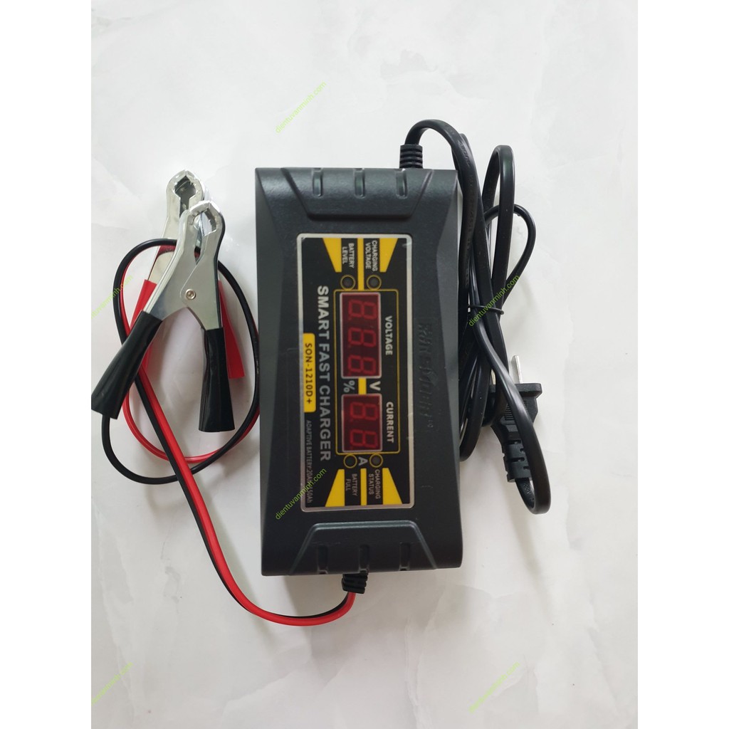 Bộ sạc accu 12V-10A tự động ngắt (nạp cho accu 12V từ 20Ah->150Ah ...