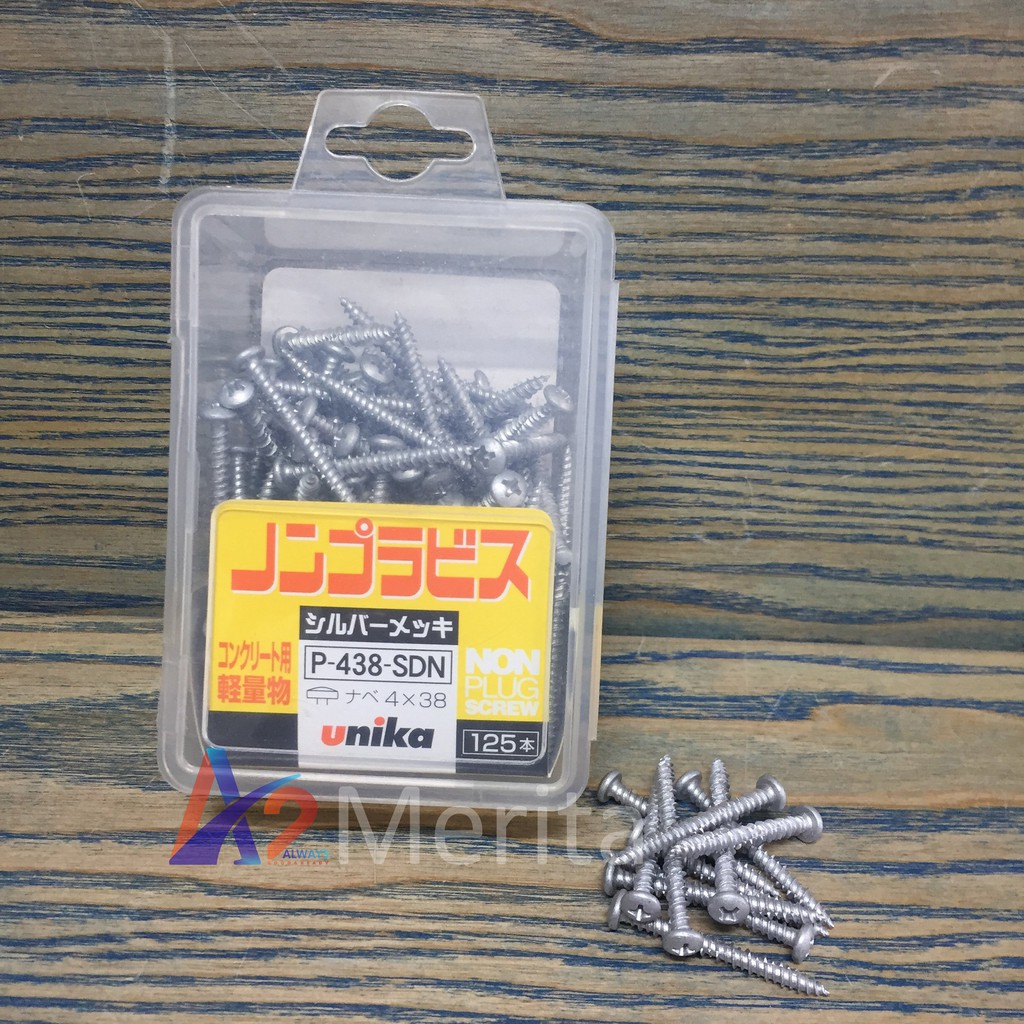 Vít bê tông 4mm đầu dù Unika P438 (Không cần tắc kê nhựa) | Shopee Việt Nam