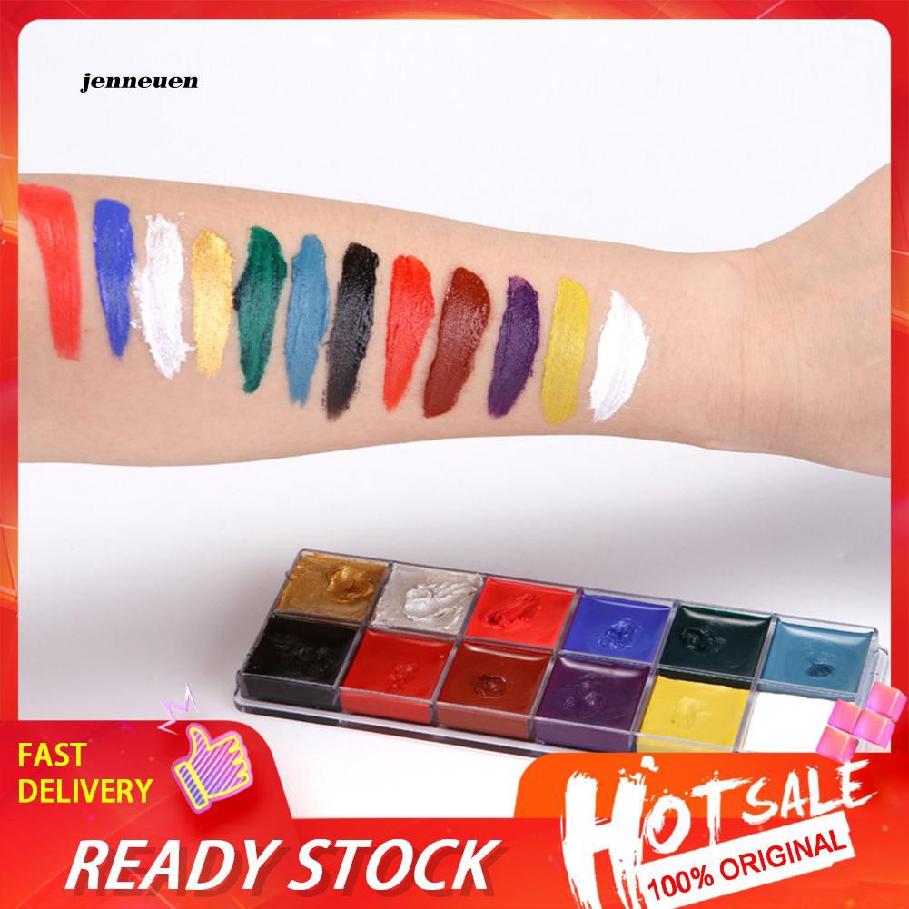 JNUN 12 in 1 Face Body Paint Art Fancy Dress Beauty Makeup Play Palette ...