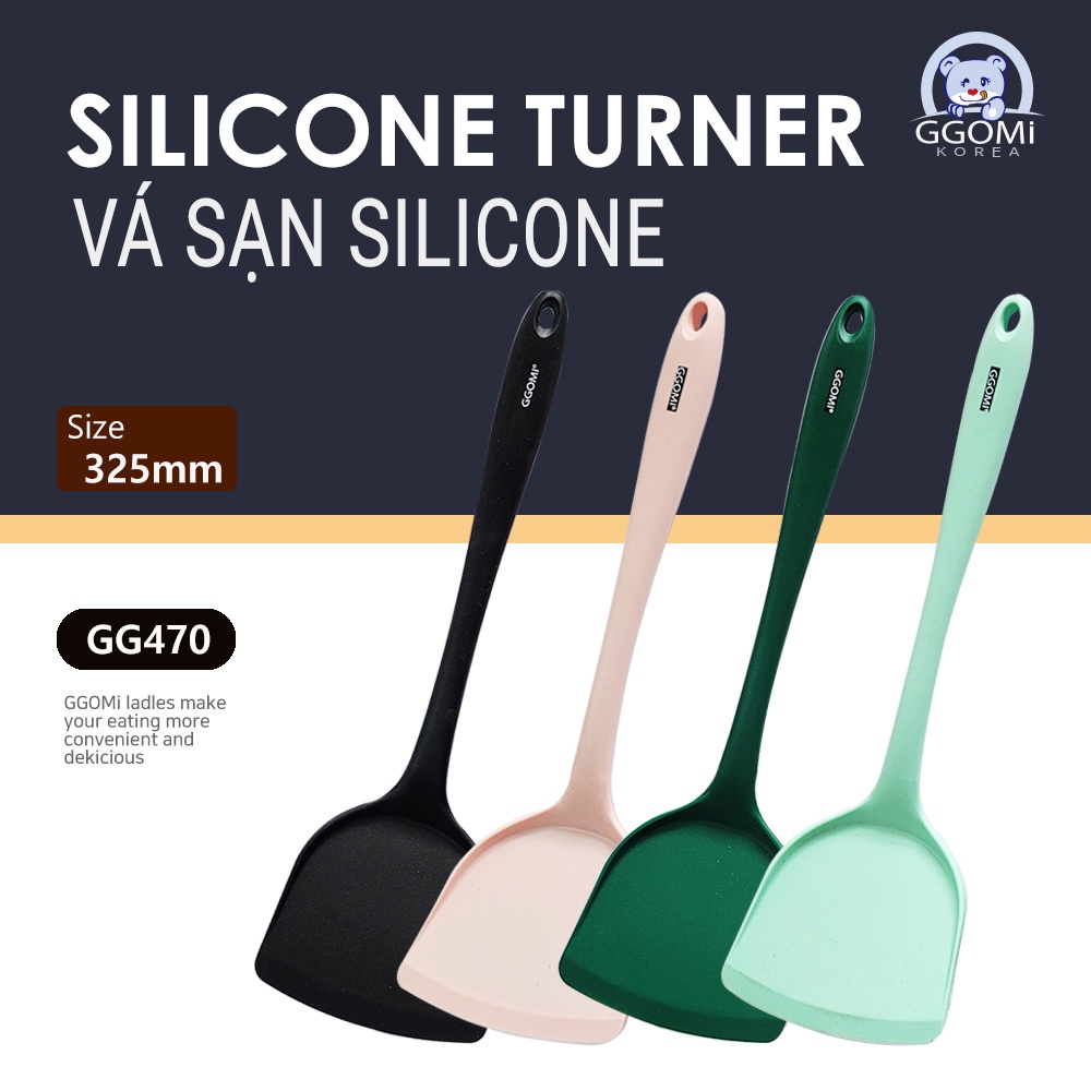 [HÀNG CHÍNH HÃNG]Vá sạn/Xẻng đảo lật thức ăn silicone an toàn sức khỏe, 4 màu sắc sặc sỡ dài ...