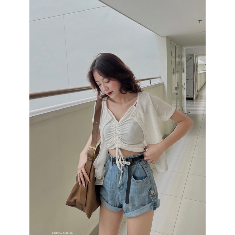 [RÁCH STORE] Set 21027 - áo dây rút ngực - áo kiểu | Shopee Việt Nam