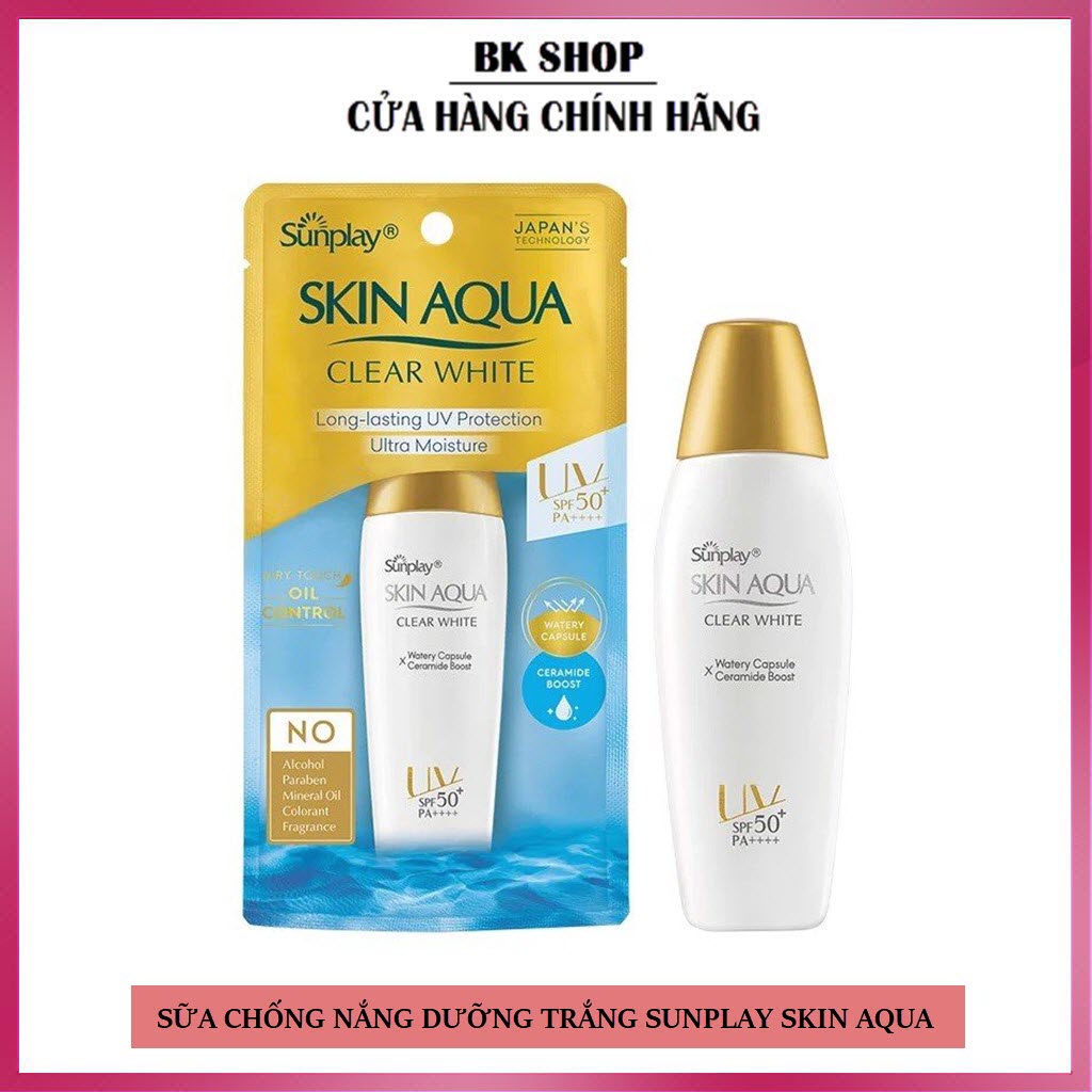 [Chính Hãng] Kem chống nắng Skin Aqua nắp vàng Sunplay Clear White ...