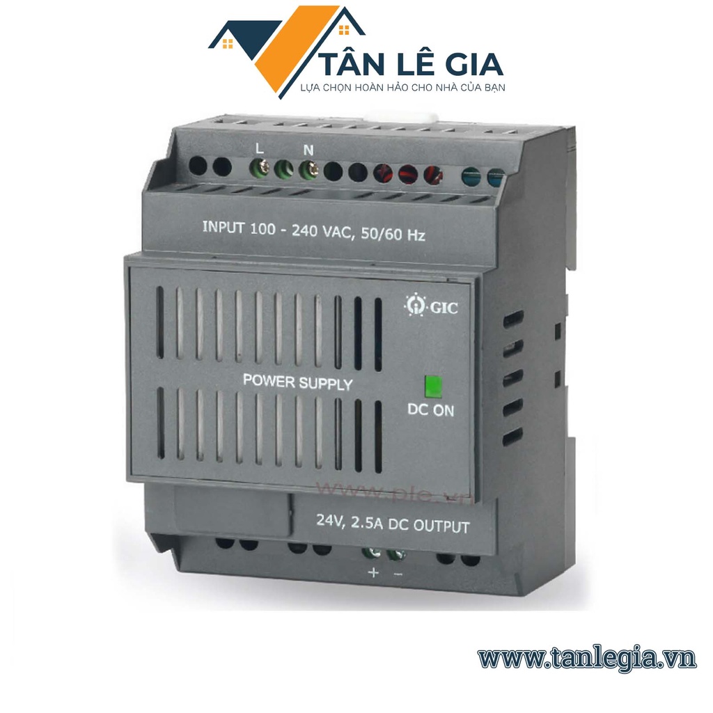 Nguồn Gic 24BS24AD4E Bộ nguồn 24 VDC / 2.5A, 60W, 110 - 240 VAC ...