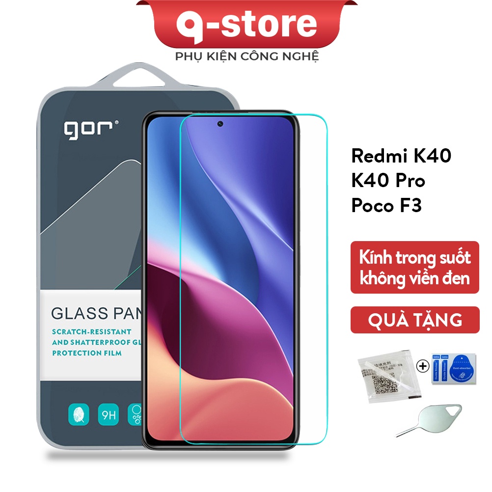 Hộp 2 Kính Cường lực Gor Xiaomi Redmi K50 / K50Pro K40 / K40 Pro / K30 / K30 5G / K30i / K30 ...