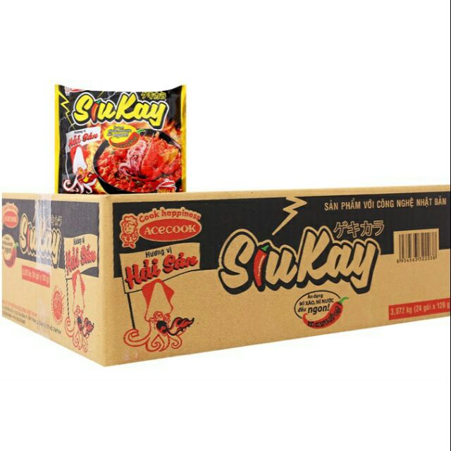 Thùng 24 Gói Mì Siu Kay Vị Hải Sản | Shopee Việt Nam