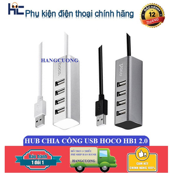 HUB Chia 4 Cổng USB Hoco HB1 Chính Hãng - Bảo hành 12 Tháng | Shopee Việt Nam