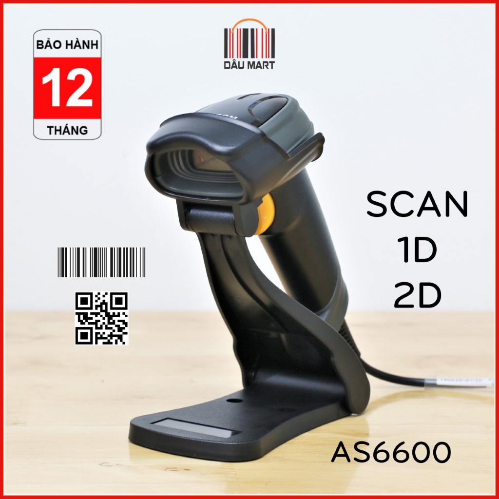Máy quét 2D QR Code Antech AS6600 Scan mã QR 2D mã vạch Barcode 1D ...