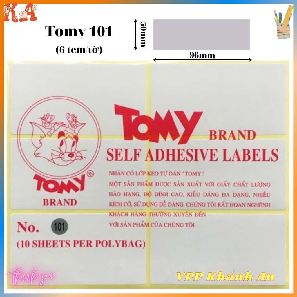 Giấy Tomy, nhãn dán Tomy A5 các cỡ 99 - 124(10 tờ/tập) | Shopee Việt Nam