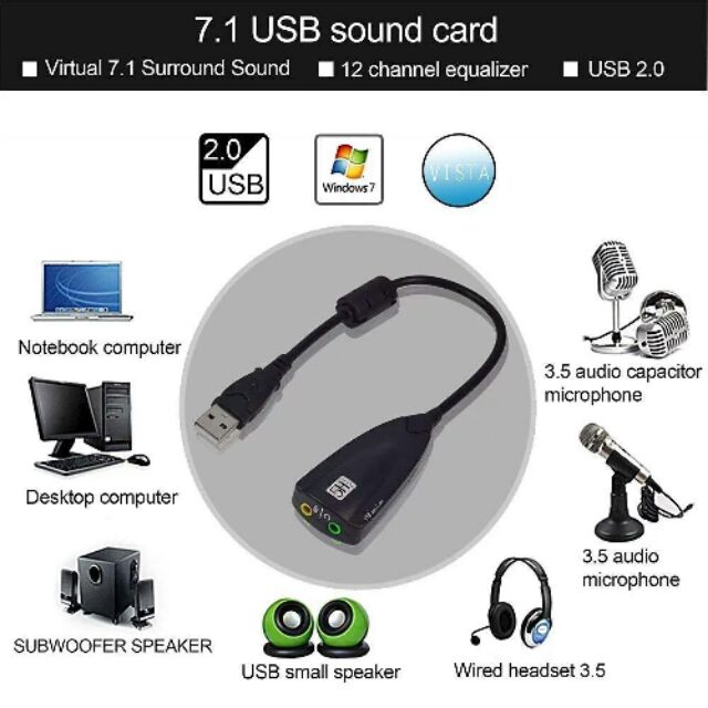 USB SOUND CARD 7.1 | Shopee Việt Nam
