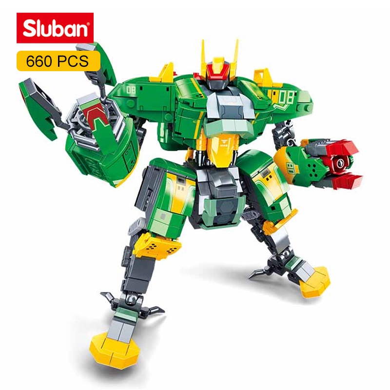 Sluban City Mecha Warrior Robot Assembling Building Blocks DIY Games ...