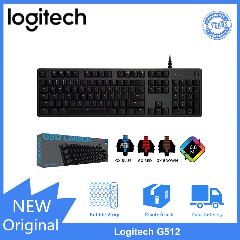 Logitech G512 wired keyboard RGB backlit mechanical gaming keyboard ...