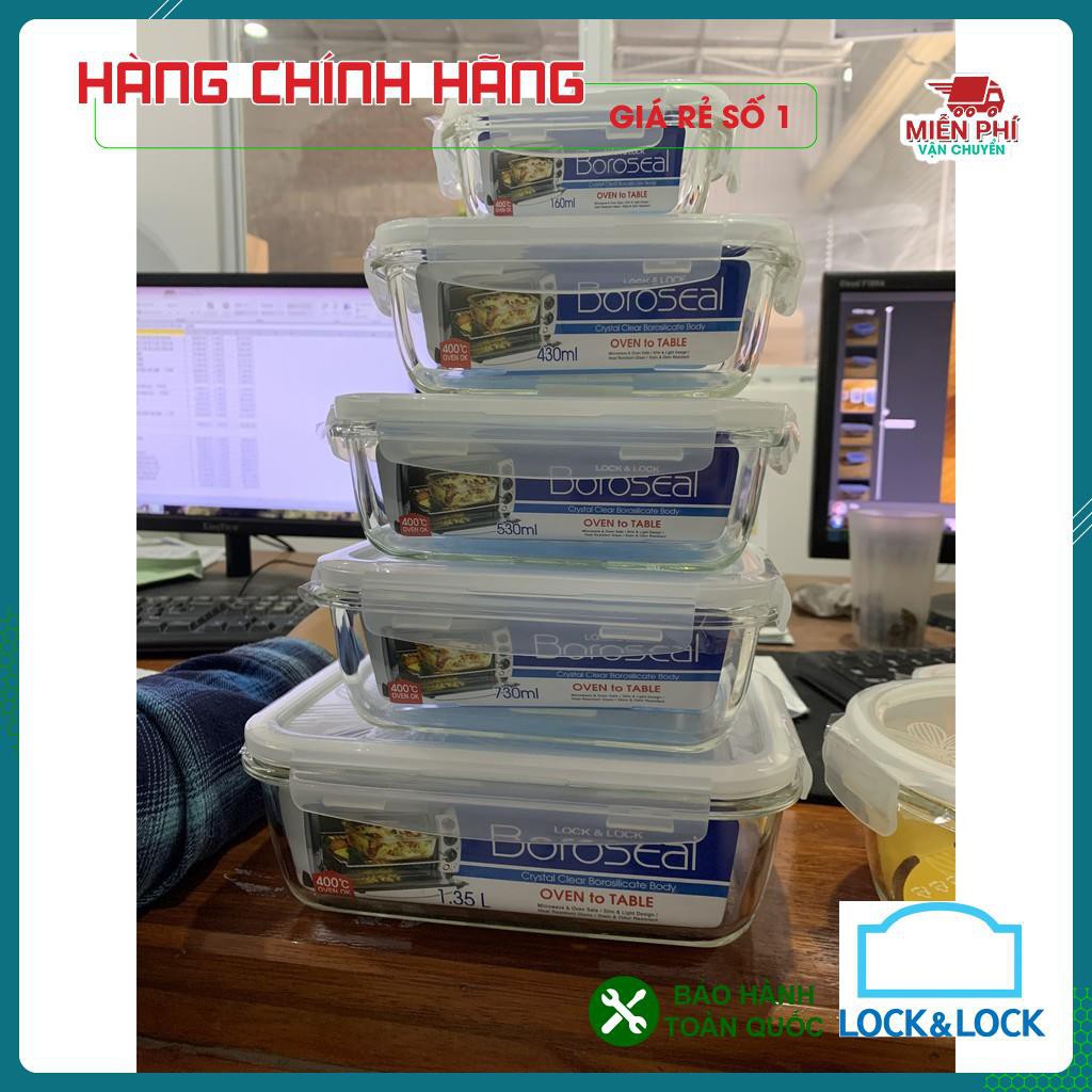 Hộp thủy tinh Lock&Lock Clear hình chữ nhật chịu nhiệt LLG448, LLG430 ...