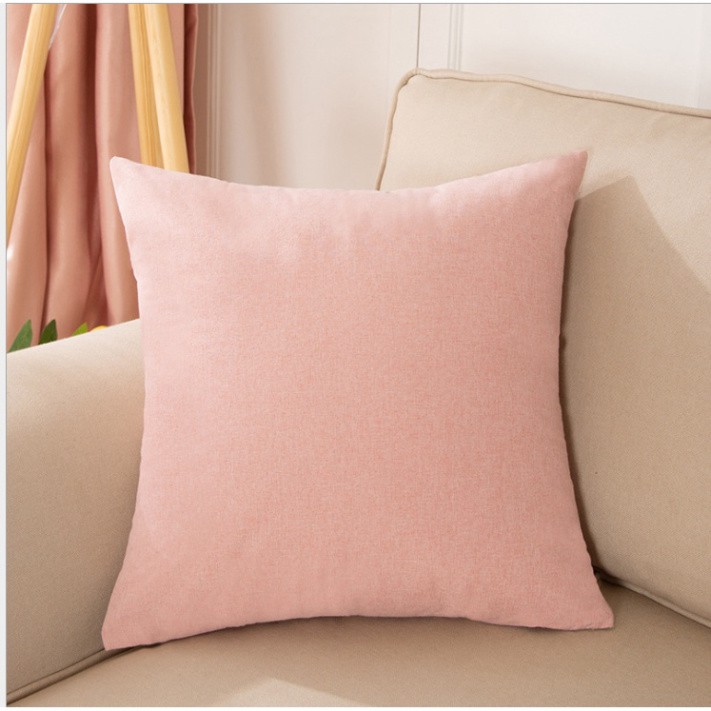 (LINEN DÀY ĐẸP) Vỏ Bọc Gối Vuông, Gối tựa lưng màu trơn thoáng khí hiện ...