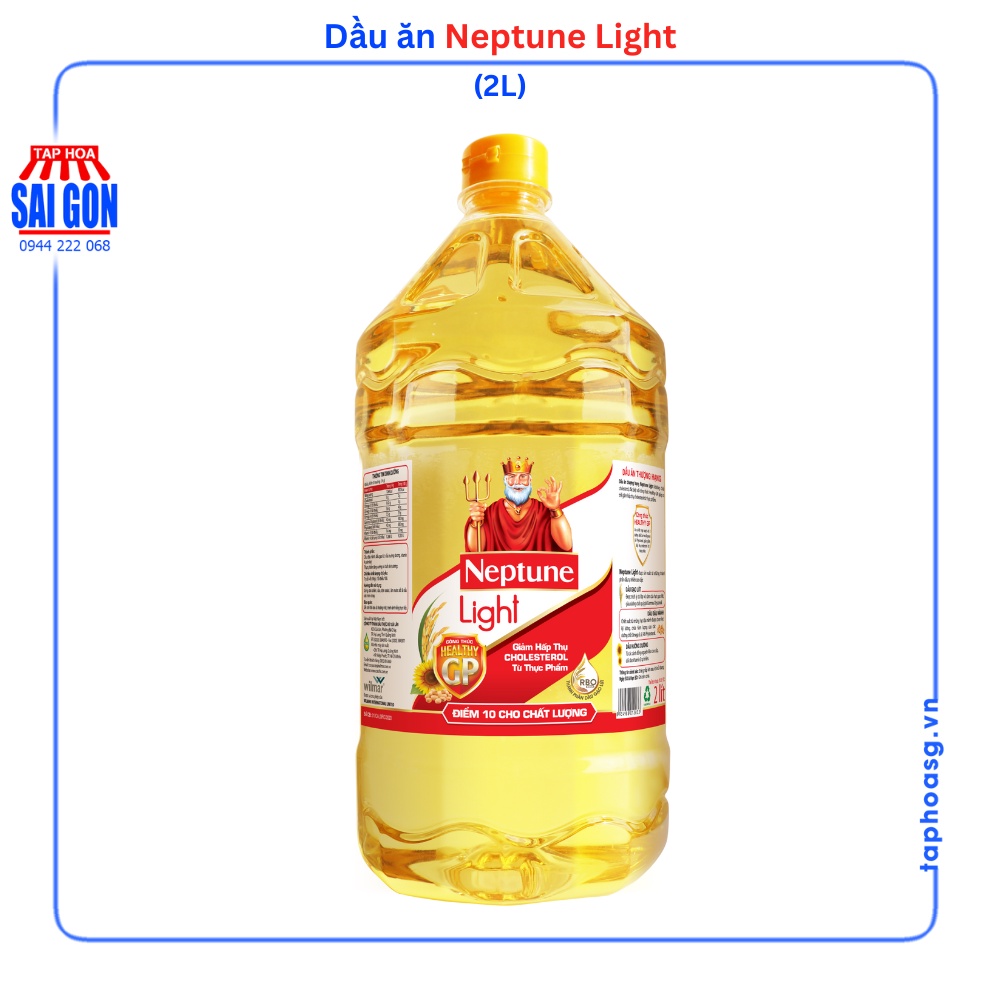 Dầu Ăn Neptune Light Chai 2L Giảm Hấp Thụ Cholesterol Từ Thực Phẩm | Shopee Việt Nam