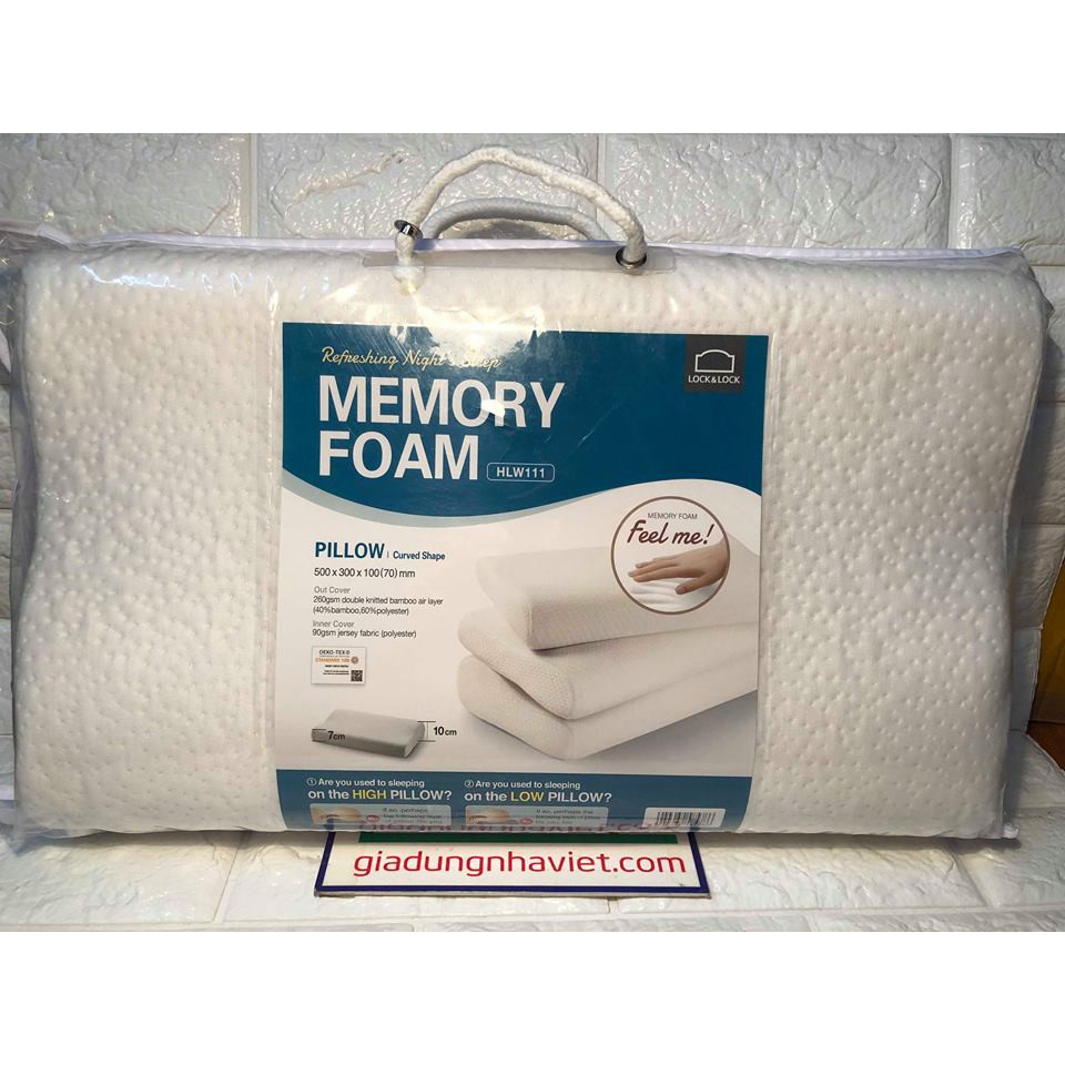 Gối cong Memory Foam Lock&Lock HLW111 | Shopee Việt Nam