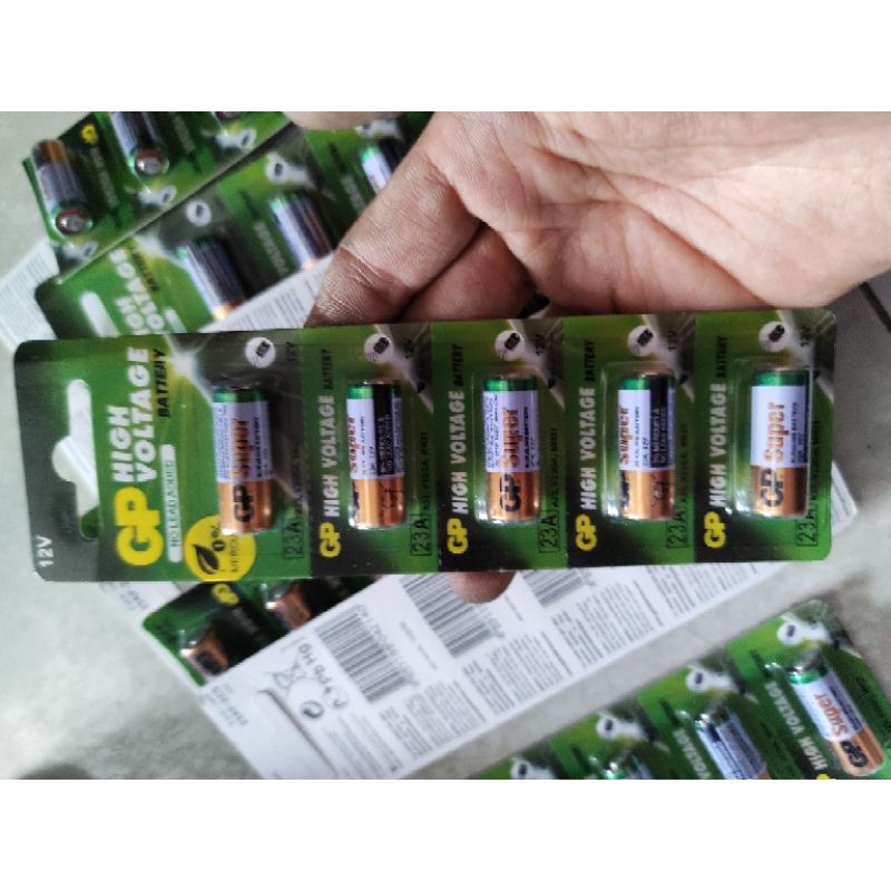 1 vỉ 5 viên pin GP 12v 23A,27A loại tốt,pin chính hãng | Shopee Việt Nam