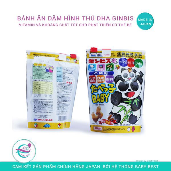 Bánh ăn dặm Ginbis DHA túi zip 63g | Shopee Việt Nam