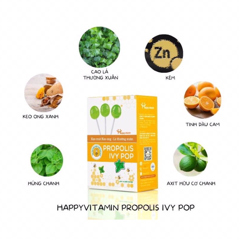 Kẹo Mút Keo Ong - Cao lá thường xuân (hộp 12 chiếc) | Shopee Việt Nam