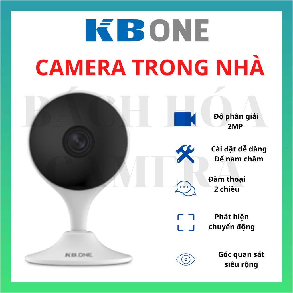Camera WIFI trong nhà KBONE H21W, cố định góc rộng, bảo hành 24 tháng ...